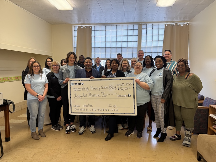 State Donates $32,000 to Family Promise of Beloit - State Collection ...